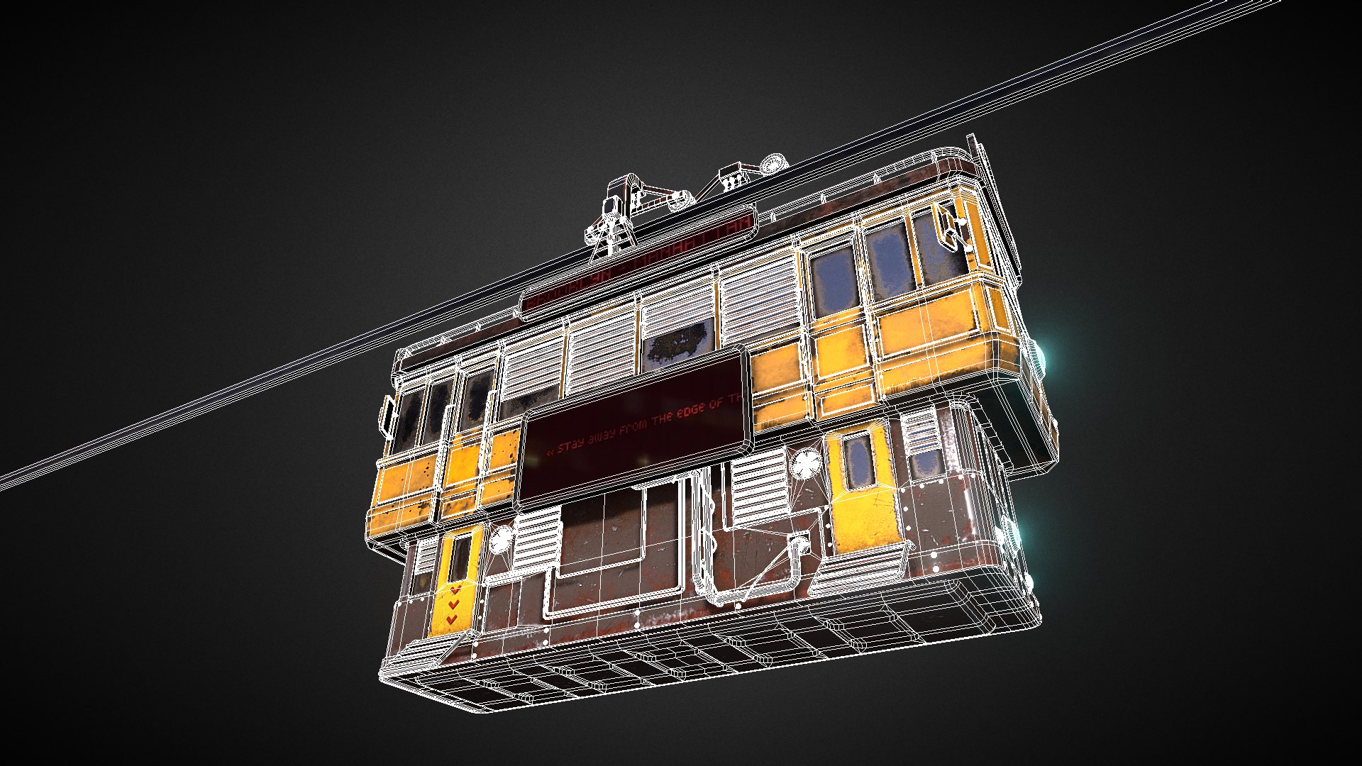 Futuristic Cable Car Model - TurboSquid 2018229