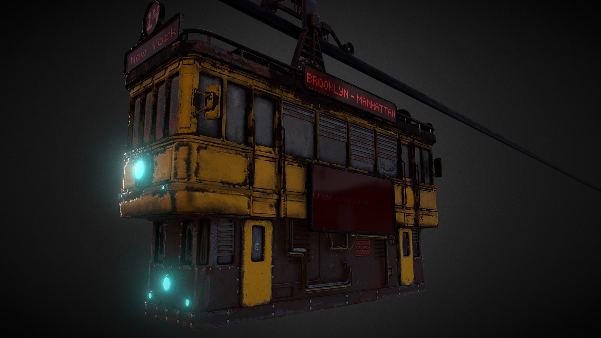 Futuristic Cable Car Model - TurboSquid 2018229