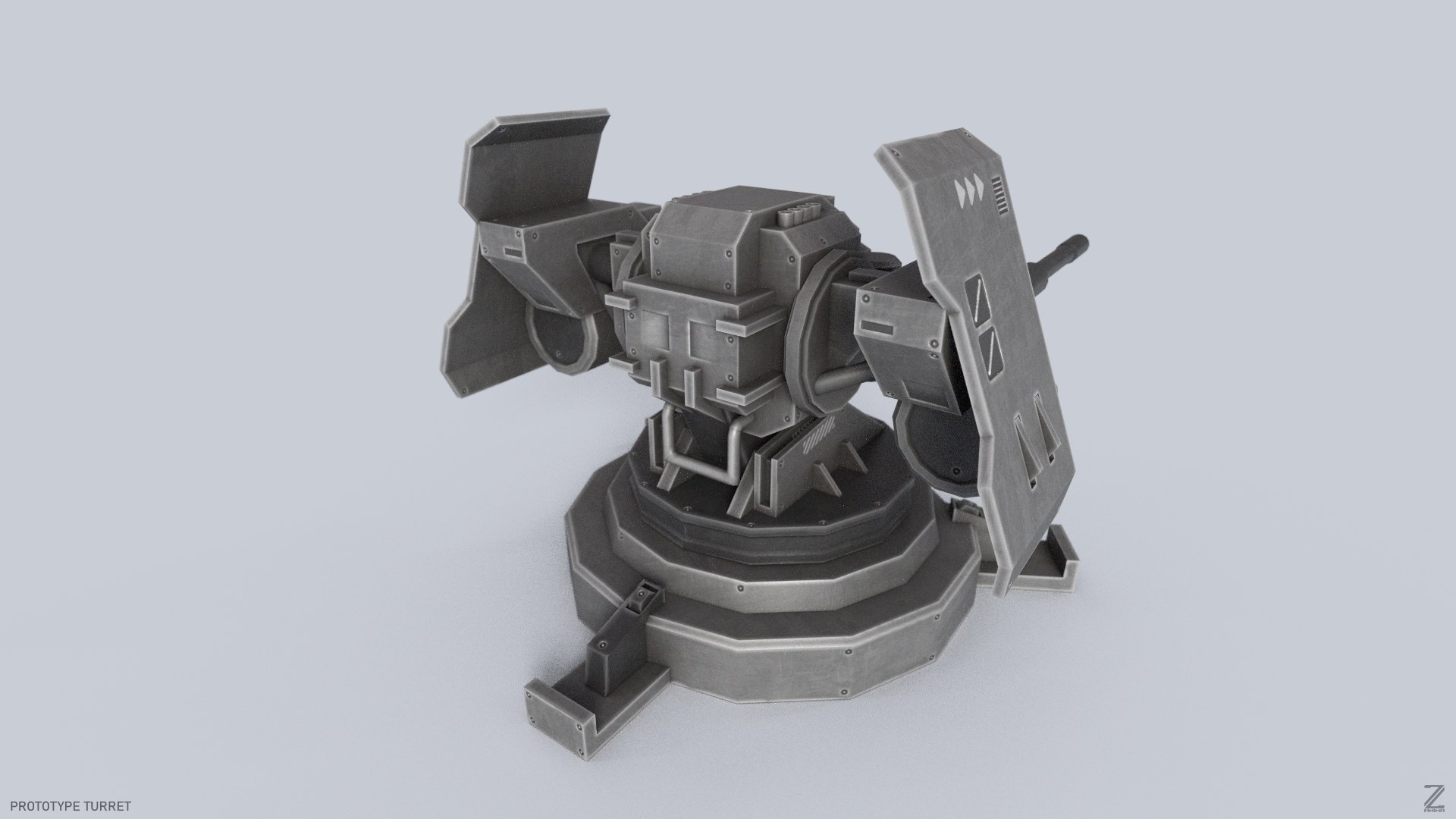 Prototype Turret 3D Model - TurboSquid 2392507