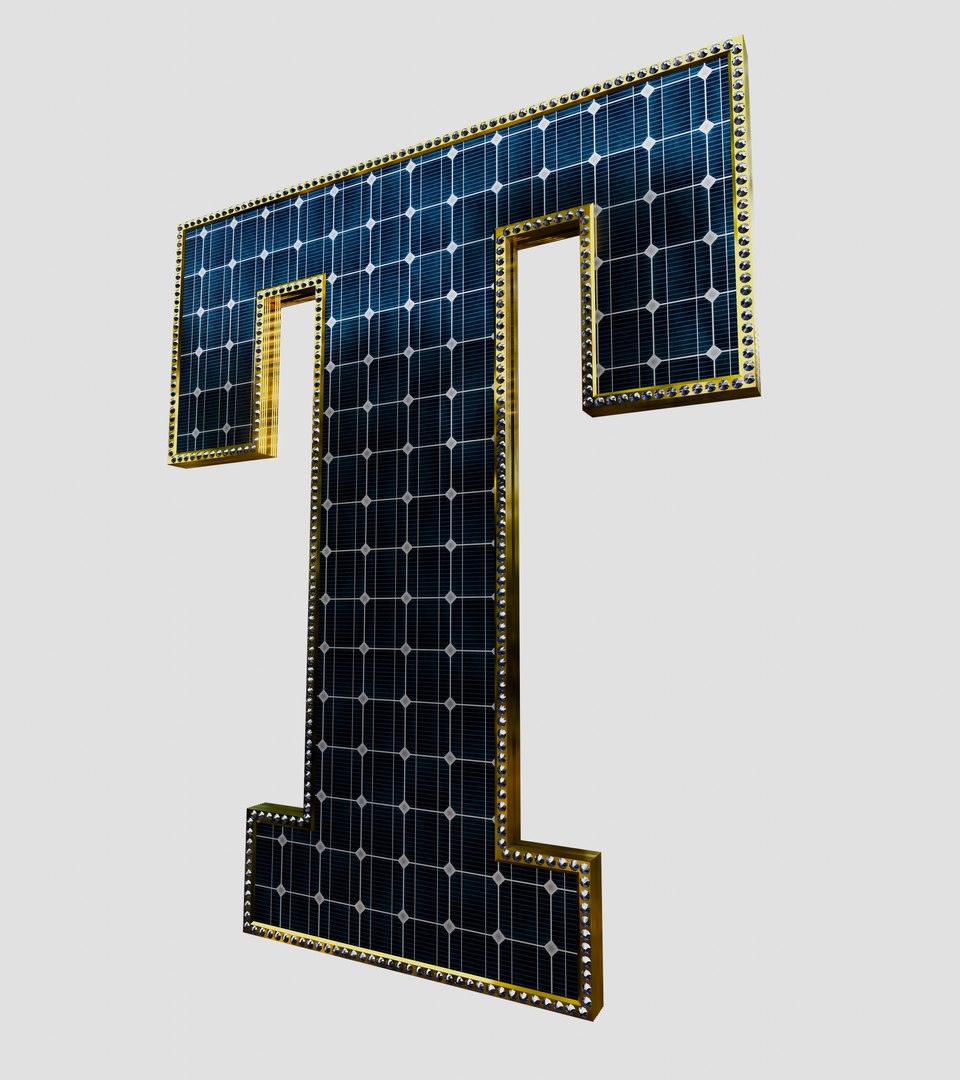 Solar Panel Letter - T 3D - TurboSquid 2242428