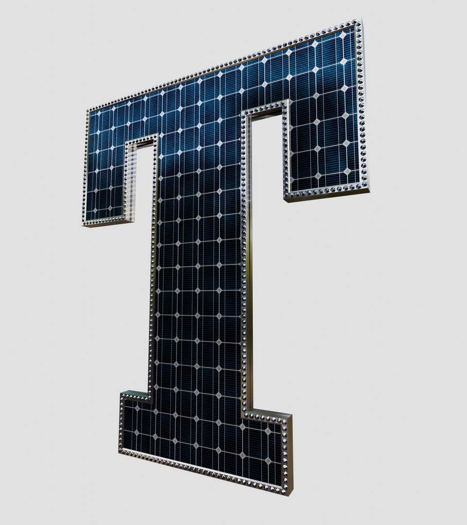 Solar Panel Letter - T 3D - TurboSquid 2242428