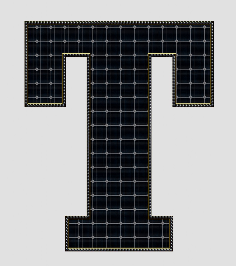 Solar Panel Letter - T 3D - TurboSquid 2242428