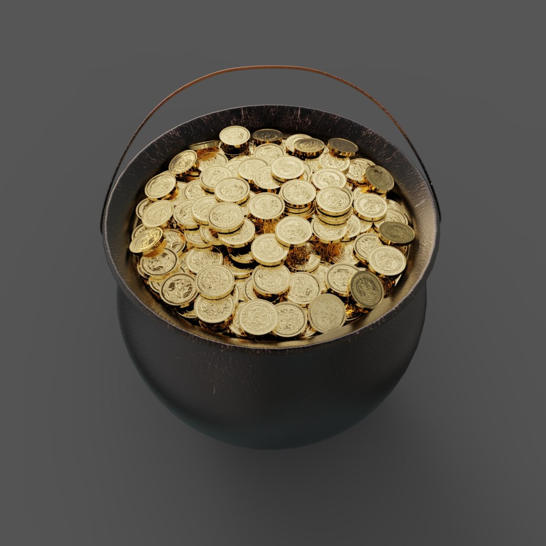 Leprechaun's Pot Of Gold Model - TurboSquid 1965344