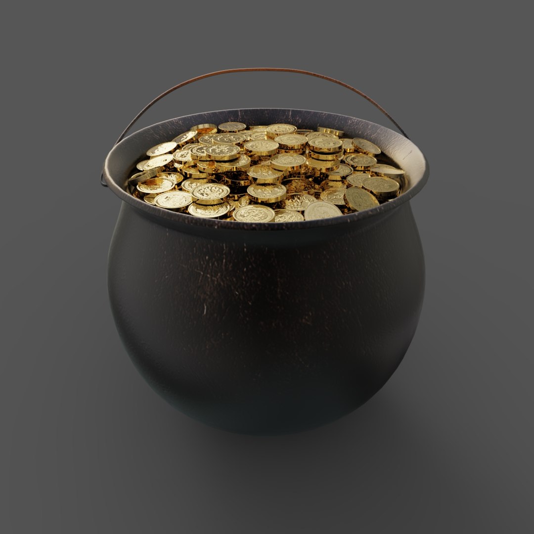 Leprechaun's Pot Of Gold Model - TurboSquid 1965344
