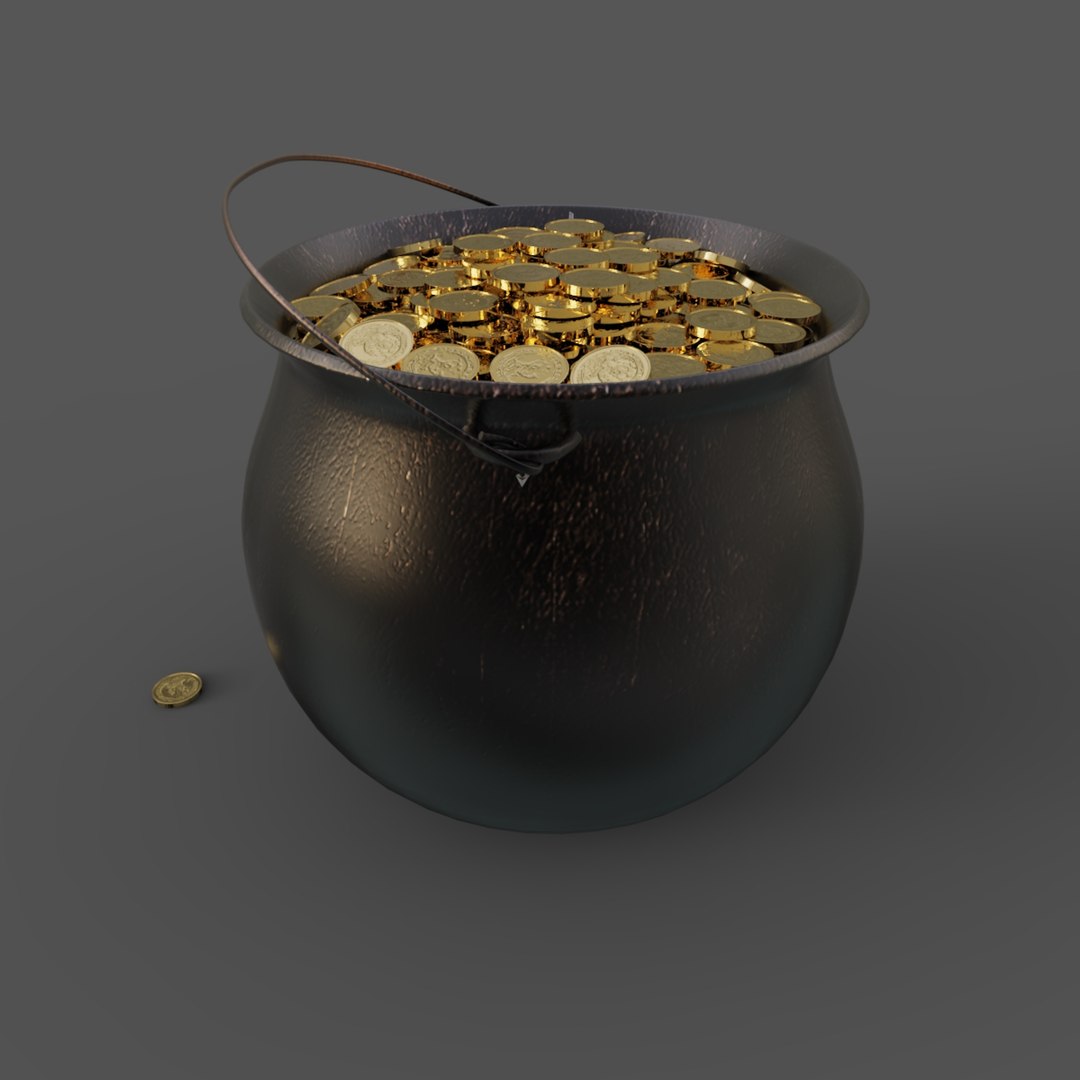 Leprechaun's Pot Of Gold Model - TurboSquid 1965344