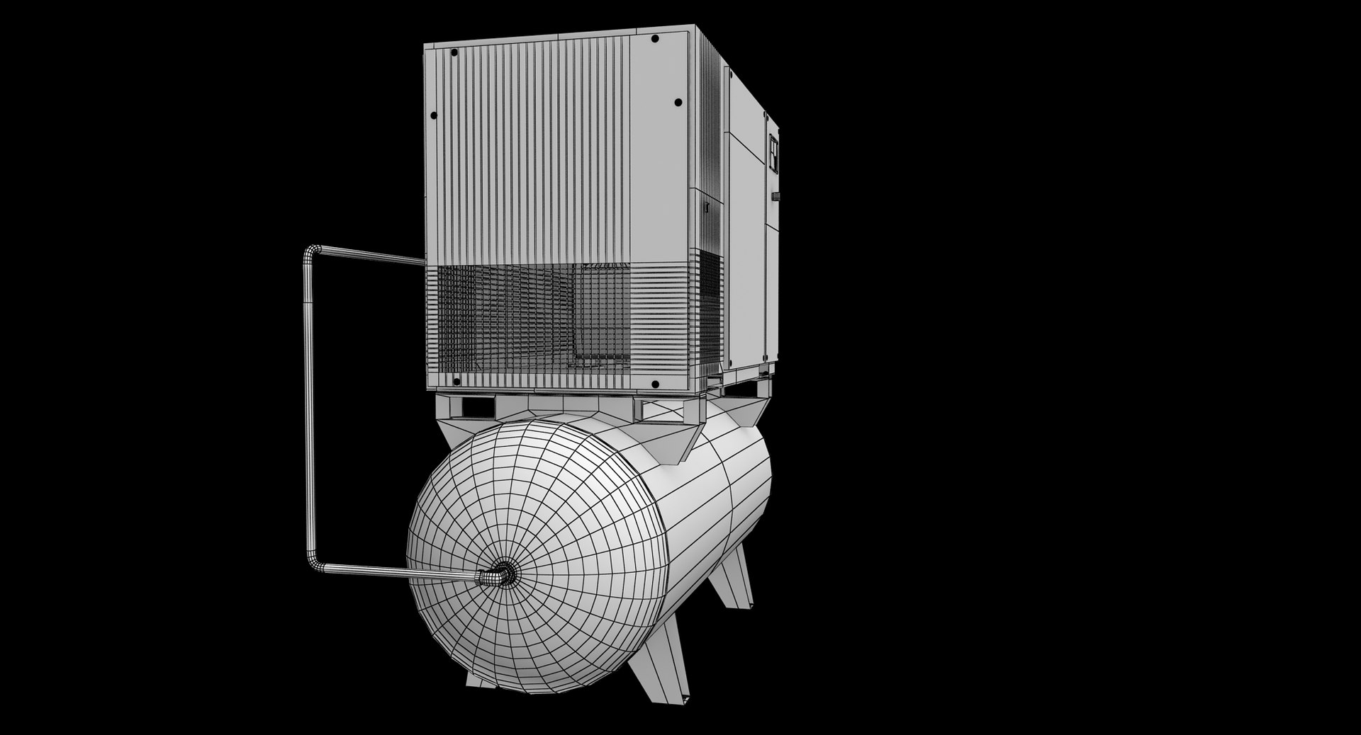 Industrial Air Compressor 3d Model