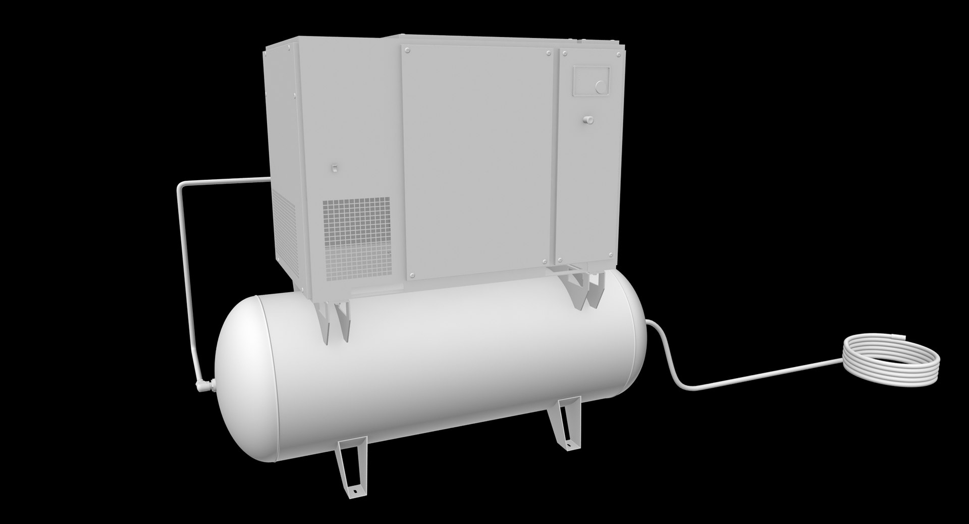 Industrial Air Compressor 3d Model