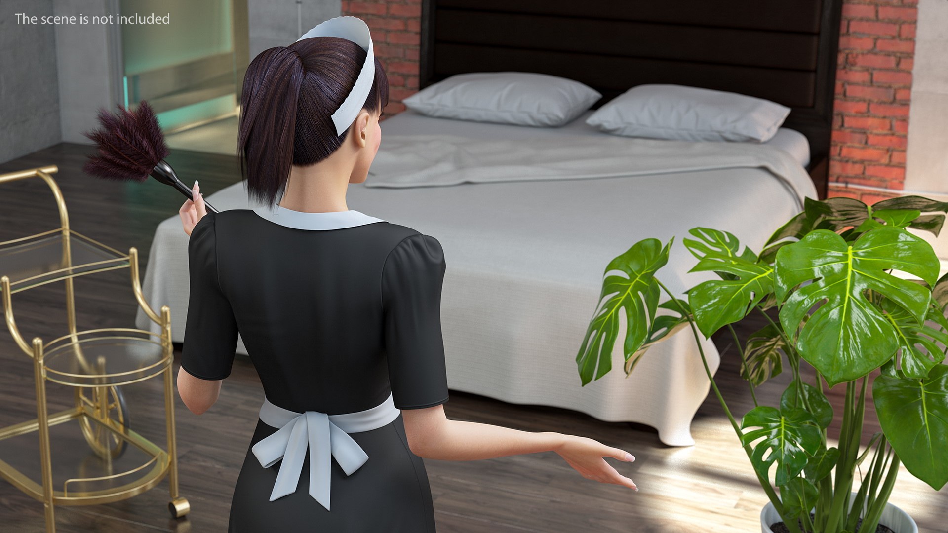 Housekeeping maid rigged female 3D model - TurboSquid 1581177