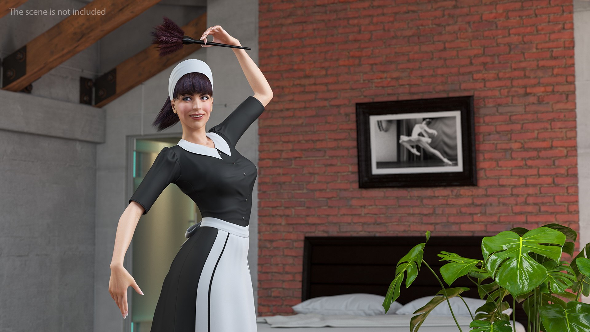 Housekeeping maid rigged female 3D model - TurboSquid 1581177