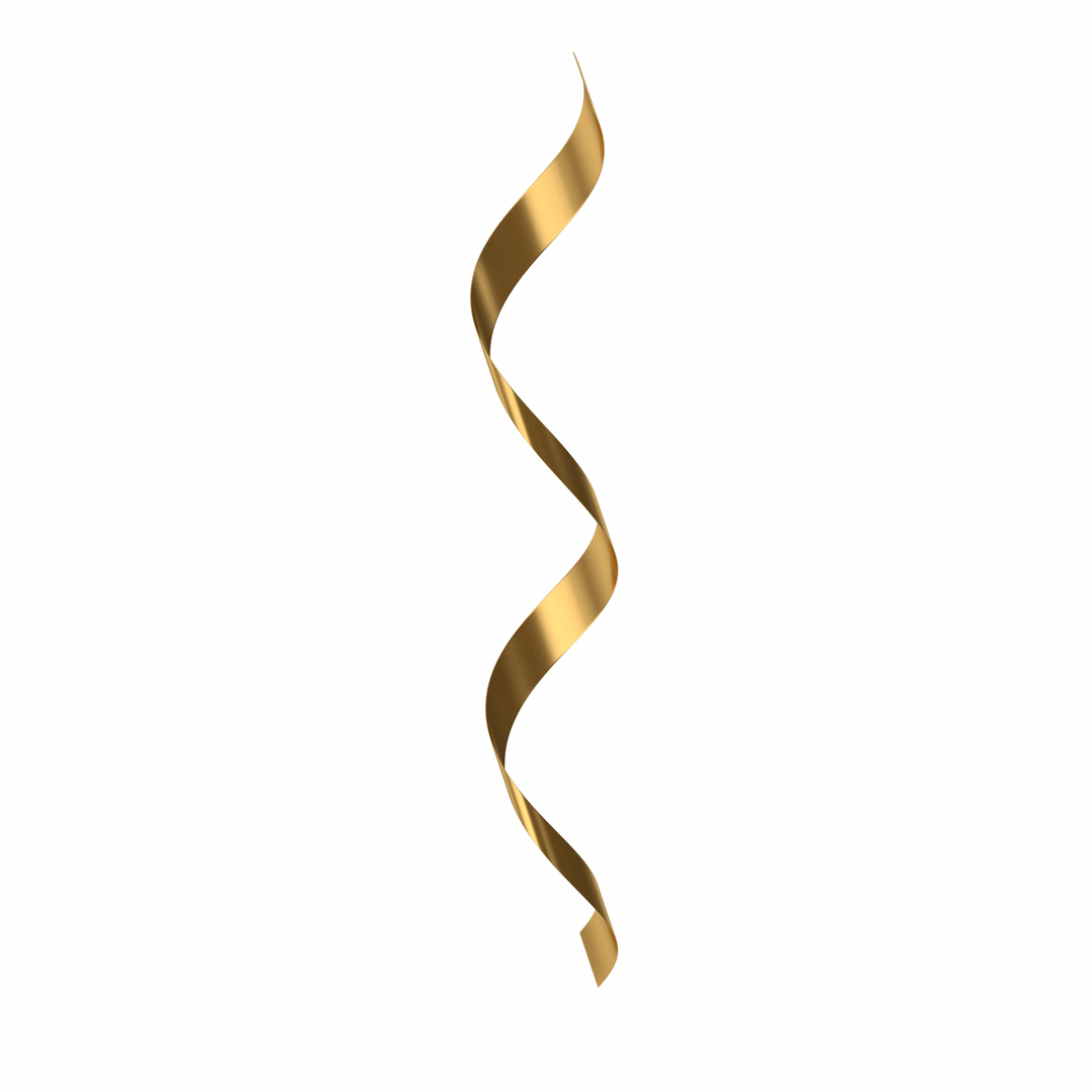 Gold Curly Ribbon 3D - TurboSquid 2330747