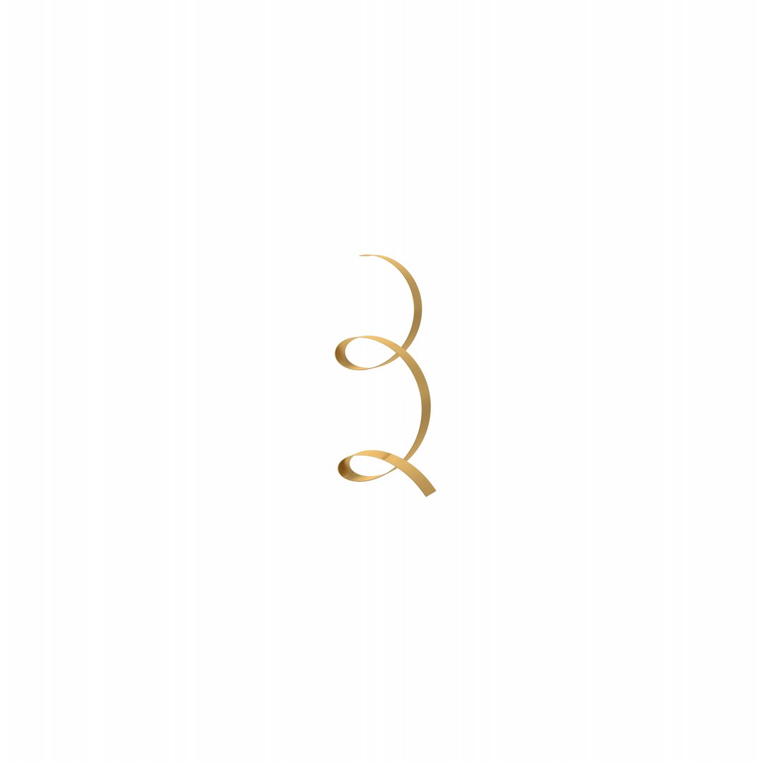 Gold Curly Ribbon 3D - TurboSquid 2330747