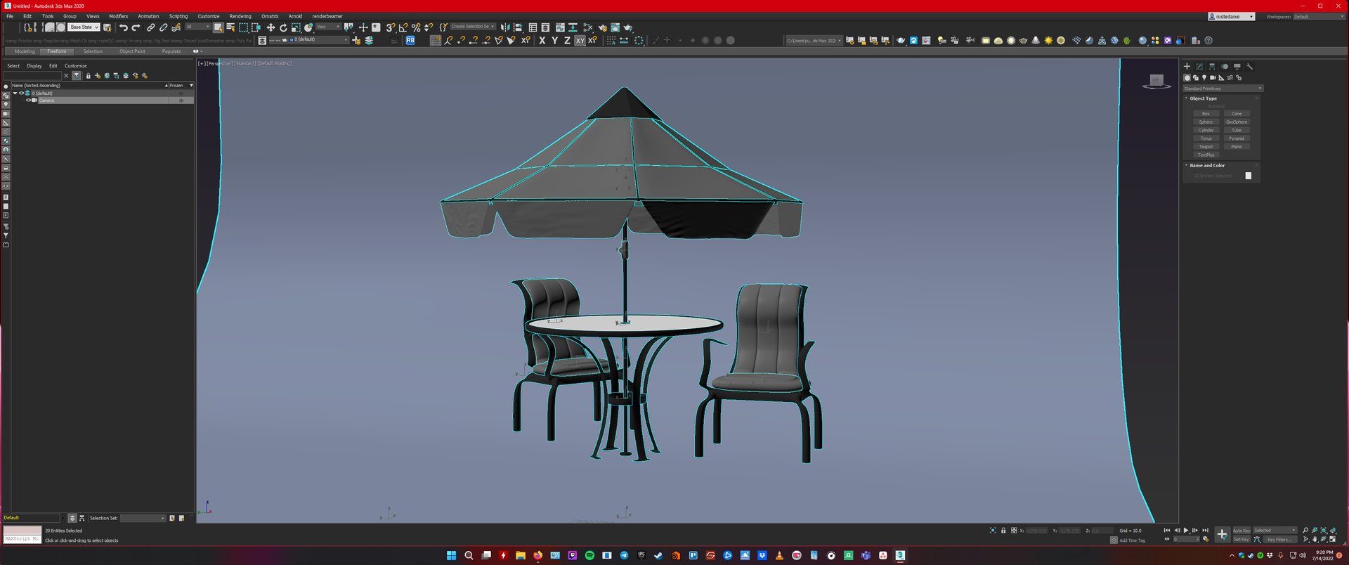 Outdoor Patio Set 3D model - TurboSquid 1927275
