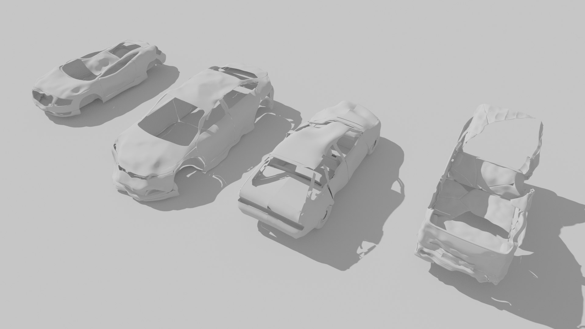 3D Destroyed Cars Vol 1 - TurboSquid 1812388