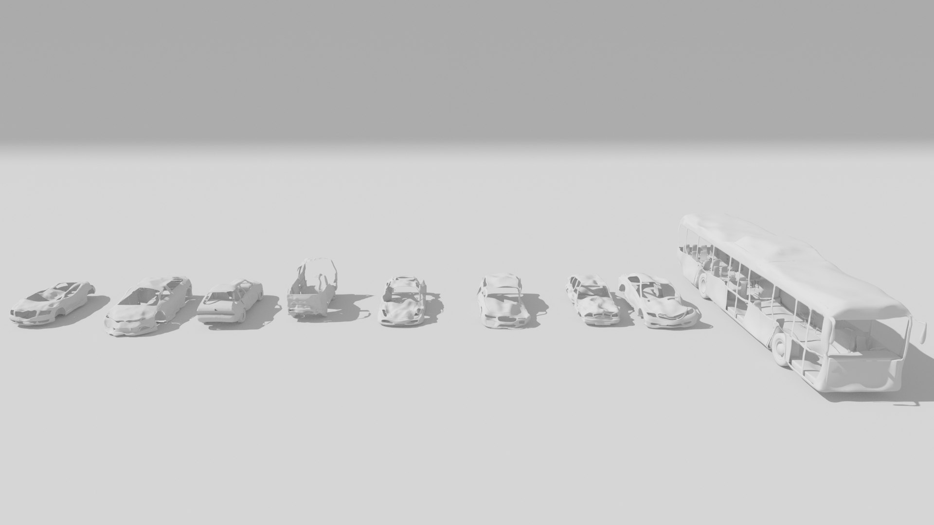 3D Destroyed Cars Vol 1 - TurboSquid 1812388