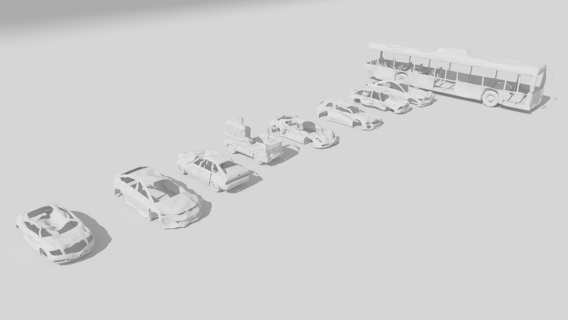3D Destroyed Cars Vol 1 - TurboSquid 1812388