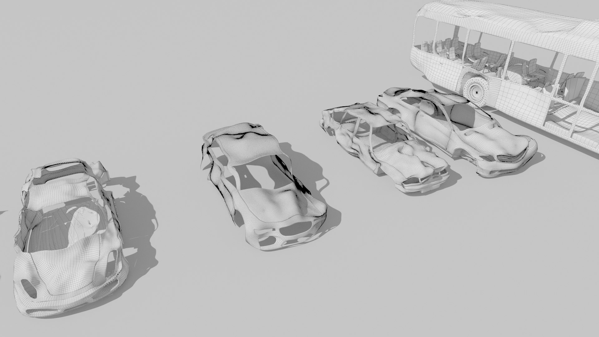 3D Destroyed Cars Vol 1 - TurboSquid 1812388