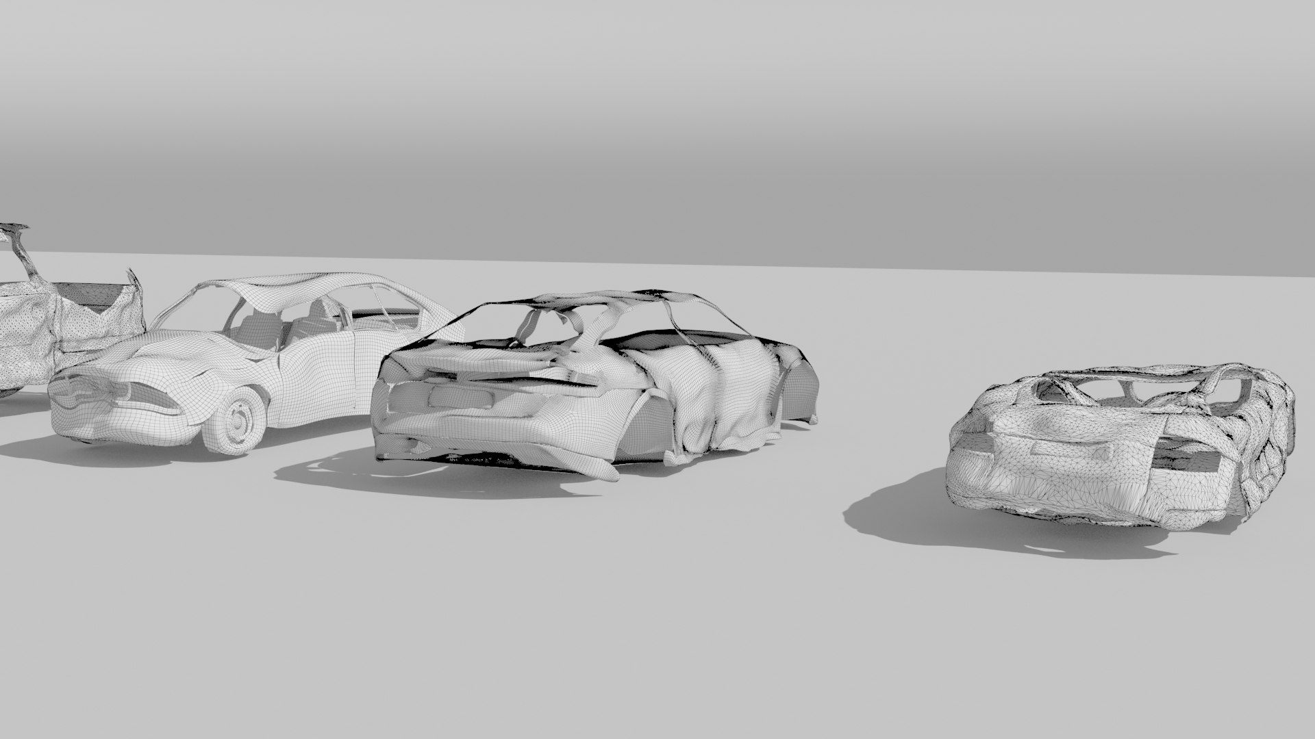 3D Destroyed Cars Vol 1 - TurboSquid 1812388