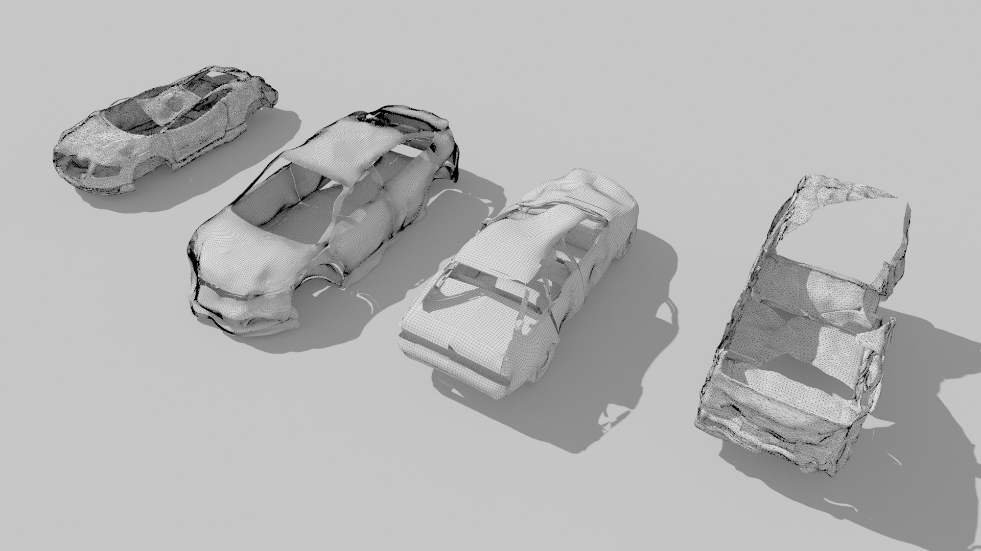 3D Destroyed Cars Vol 1 - TurboSquid 1812388