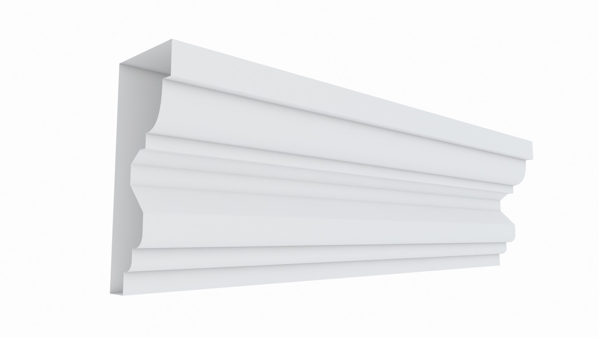 3D Model Cornice 180 Straight - TurboSquid 2030743