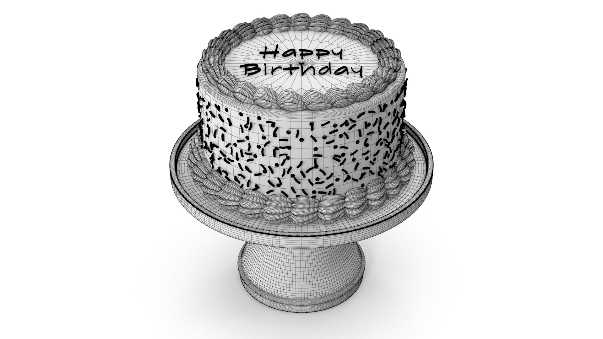 3D Purple Birthday Cake - TurboSquid 1813430
