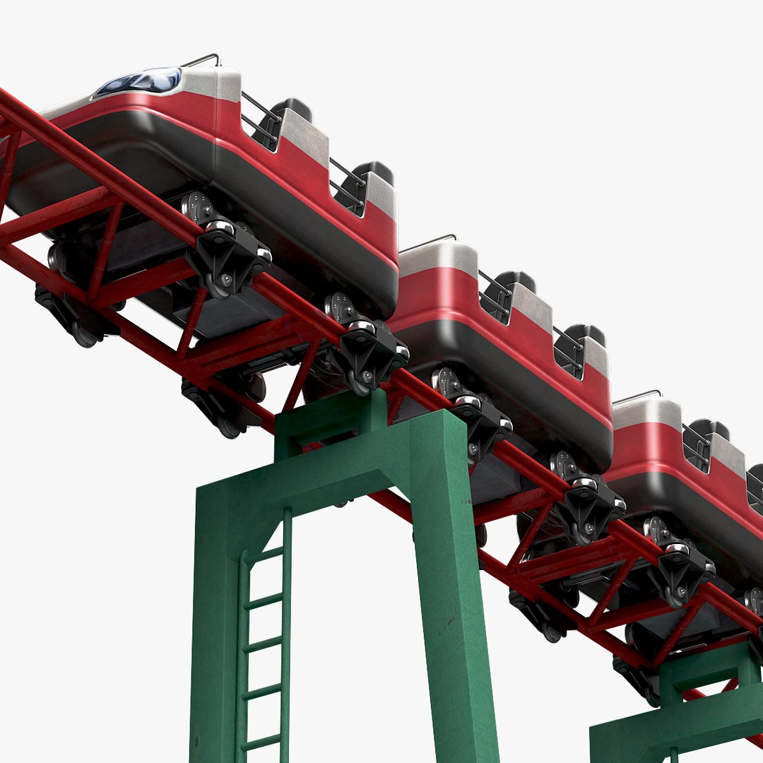 3d model roller coaster wagon
