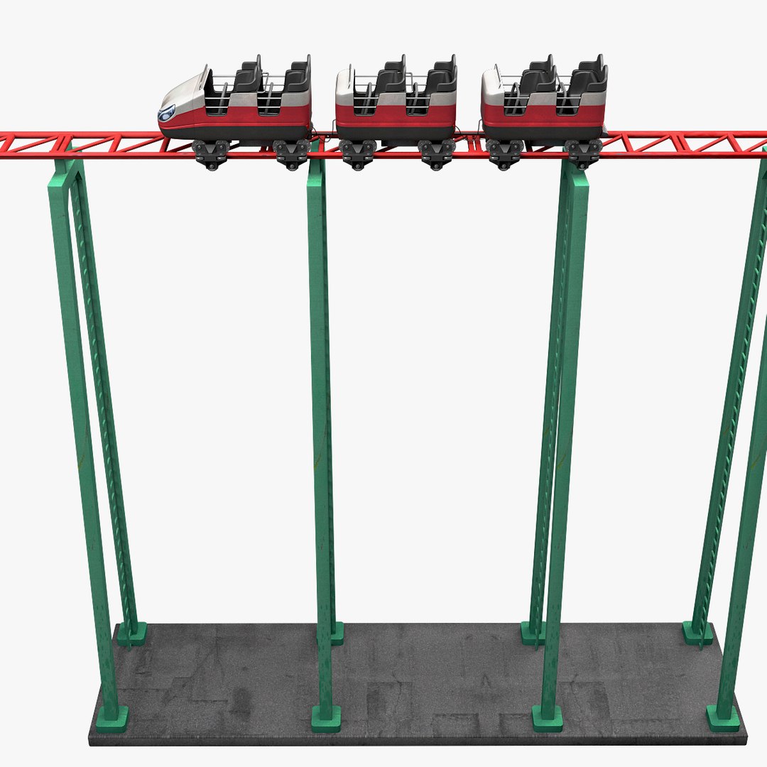 3d model roller coaster wagon