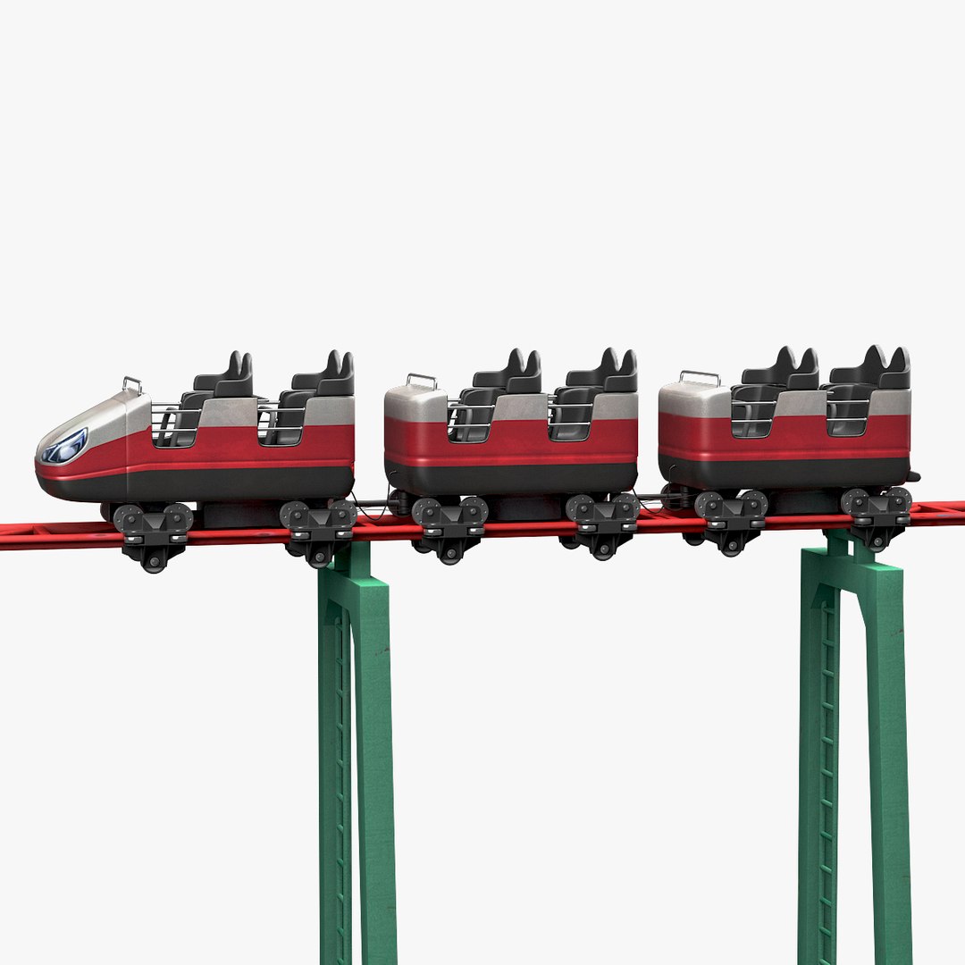 3d model roller coaster wagon