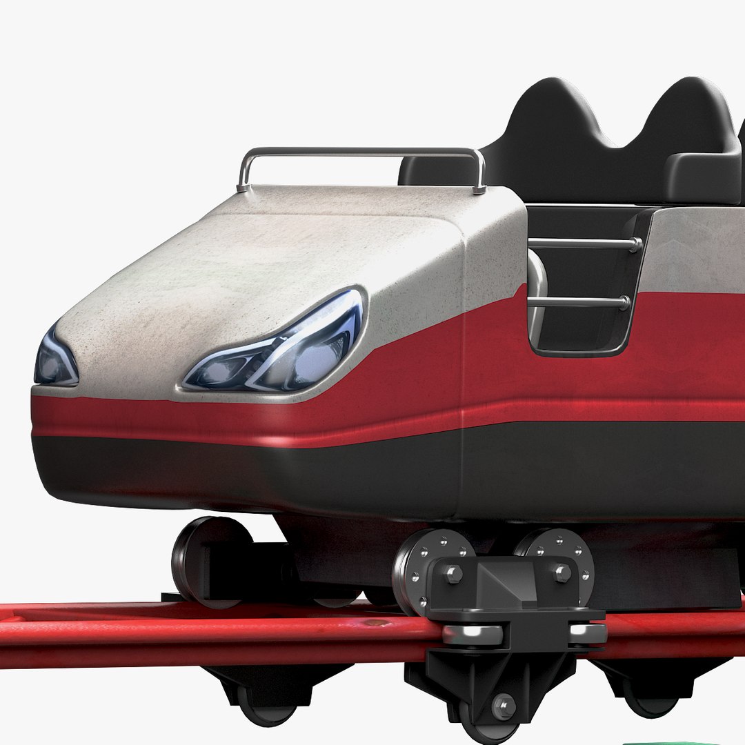 3d model roller coaster wagon
