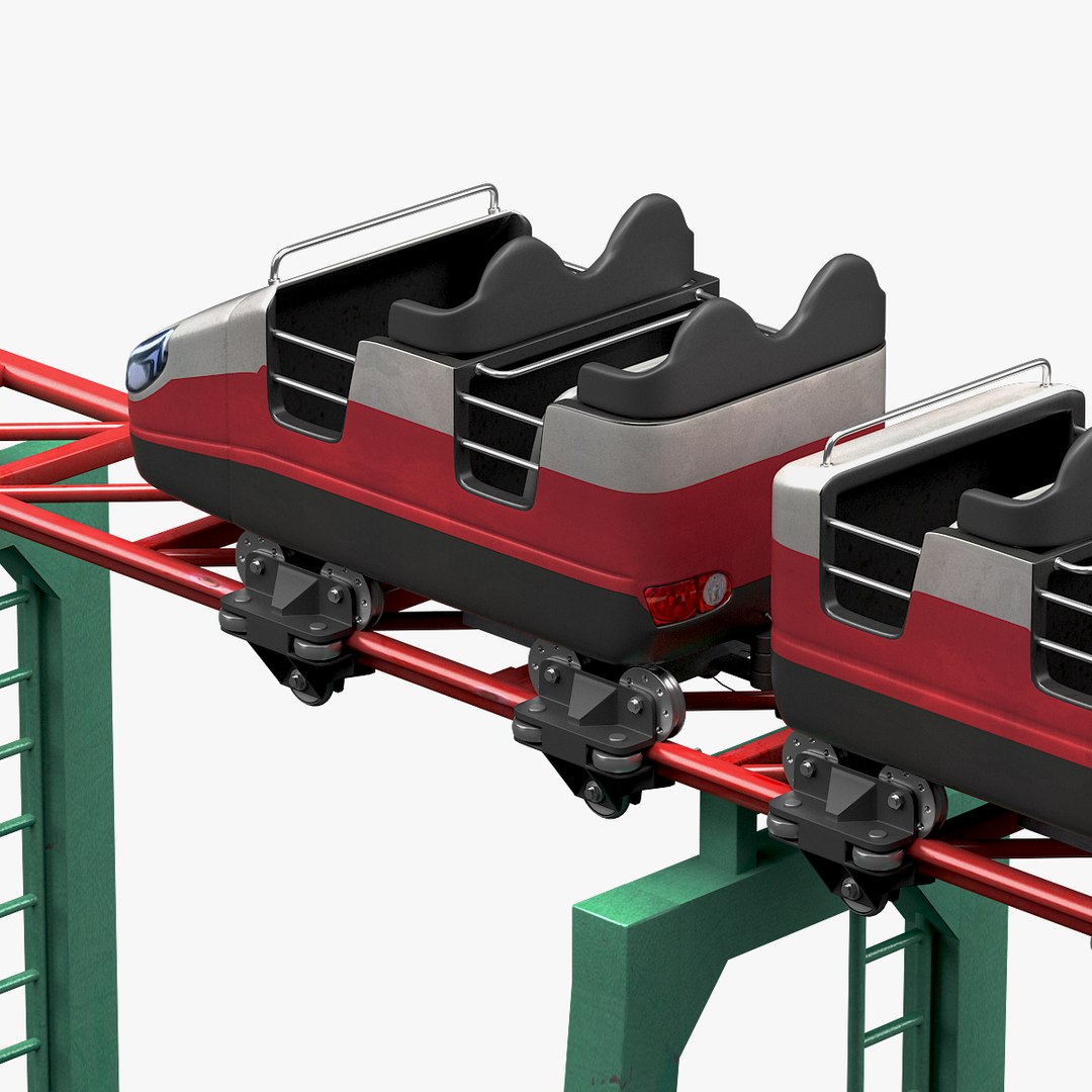 3d model roller coaster wagon