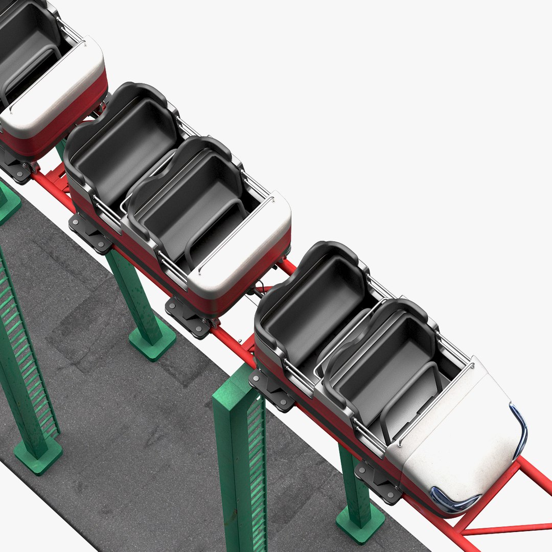 3d model roller coaster wagon