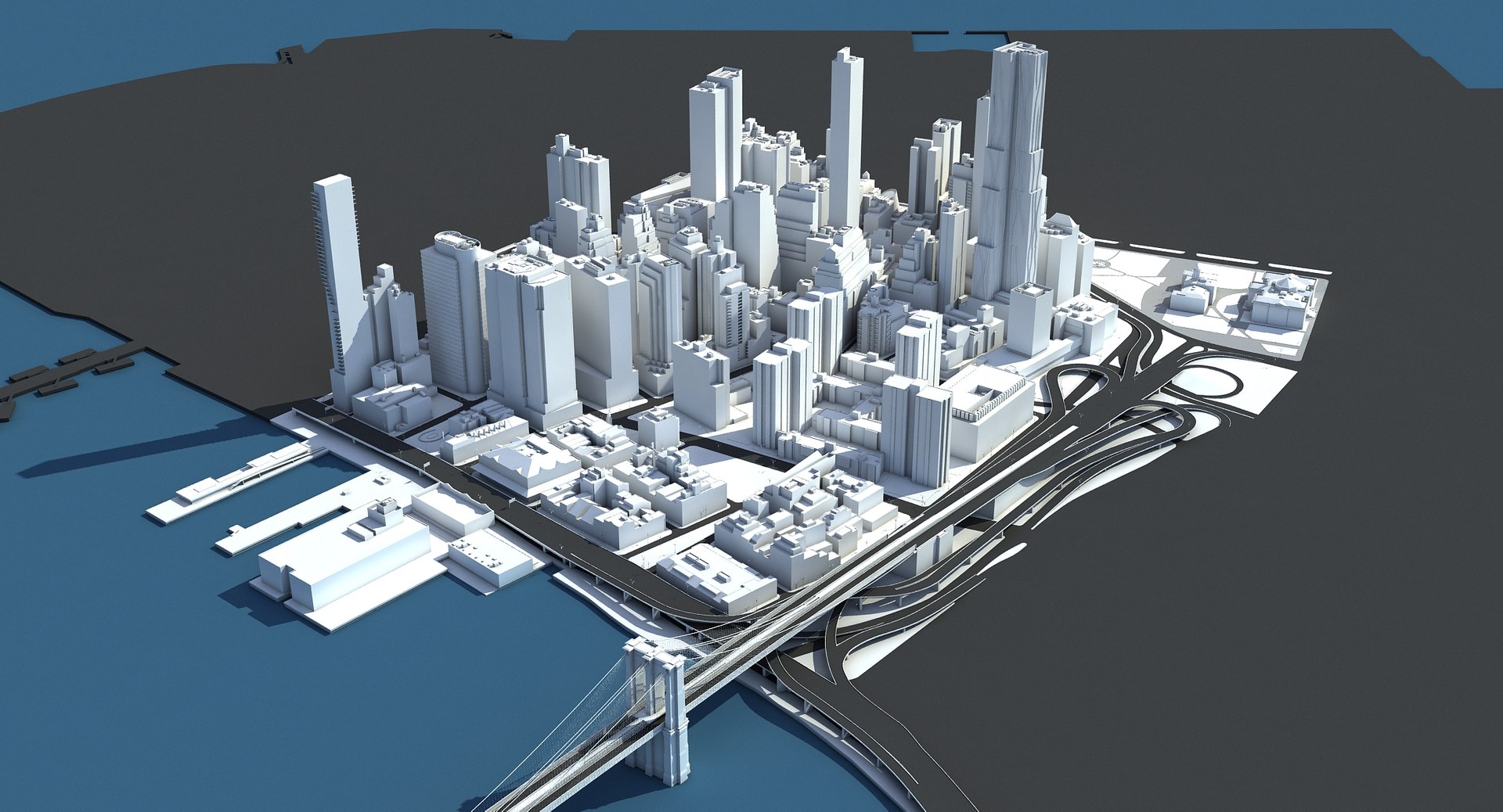 3D Manhattan Lower Buildings Model - TurboSquid 1565130