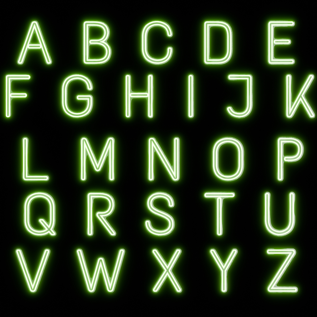 modelo 3d Letras de neón gratis - TurboSquid 2190236