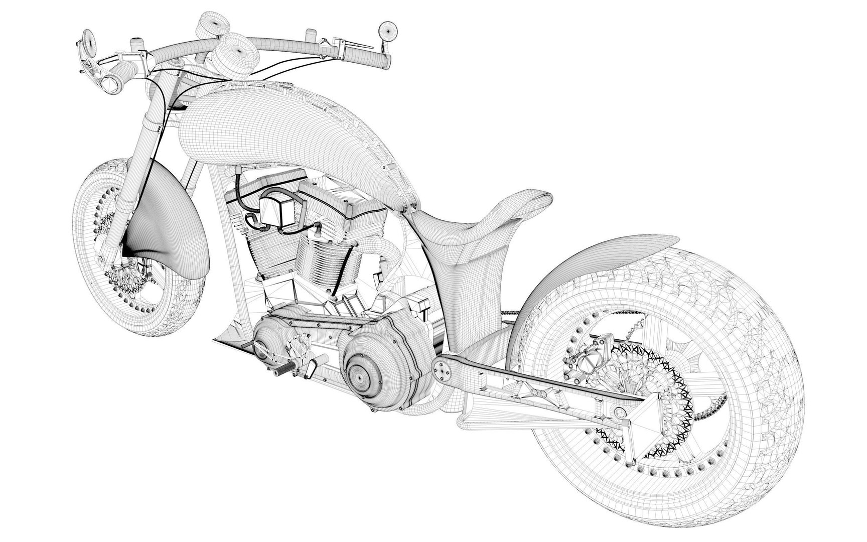 3D Model Custom Motorcycle - TurboSquid 1497977