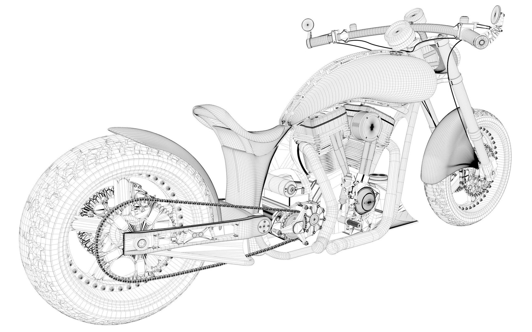 3D Model Custom Motorcycle - TurboSquid 1497977