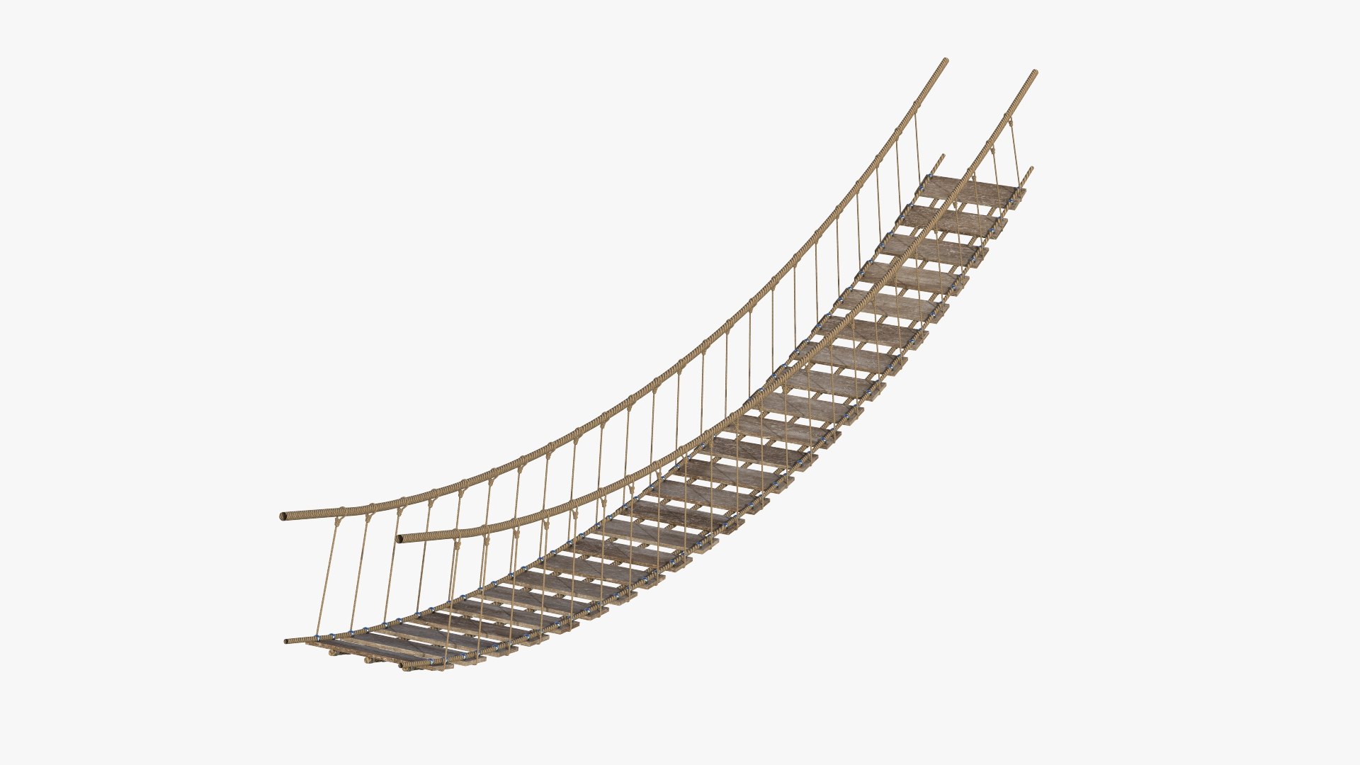 3D Suspended Wooden Bridge - TurboSquid 2004112
