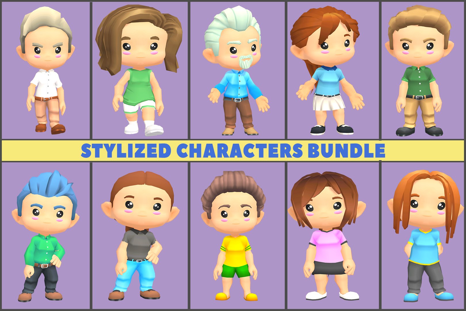 3D Royalty Stylized Character Mega Pack - TurboSquid 2277314