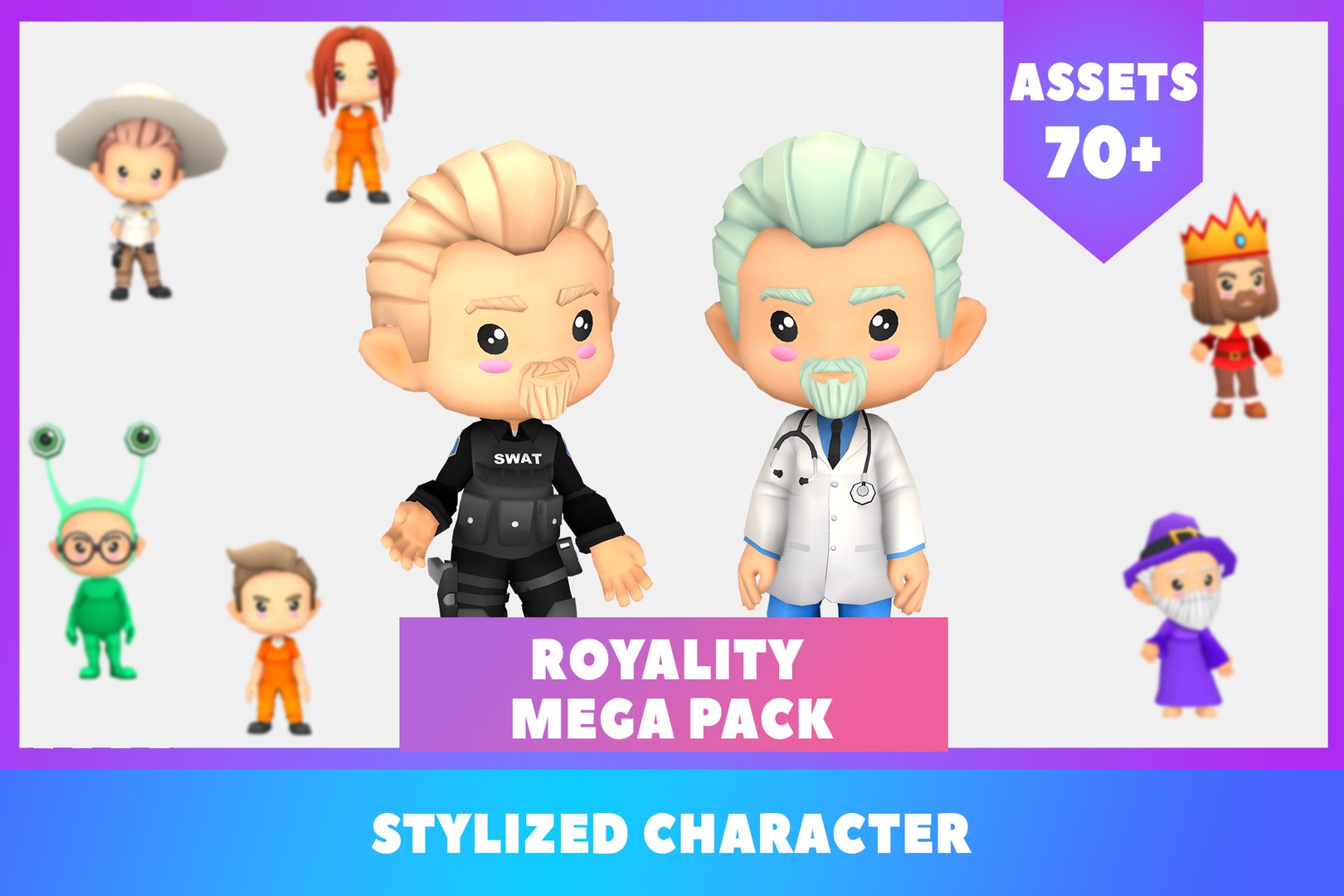 3D Royalty Stylized Character Mega Pack - TurboSquid 2277314