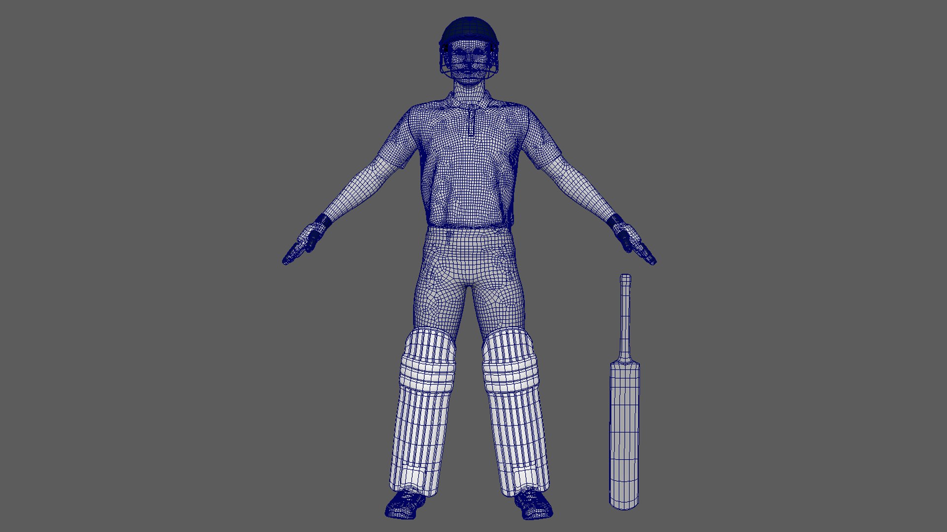 Cricket Batsman V2 Model - TurboSquid 1830414
