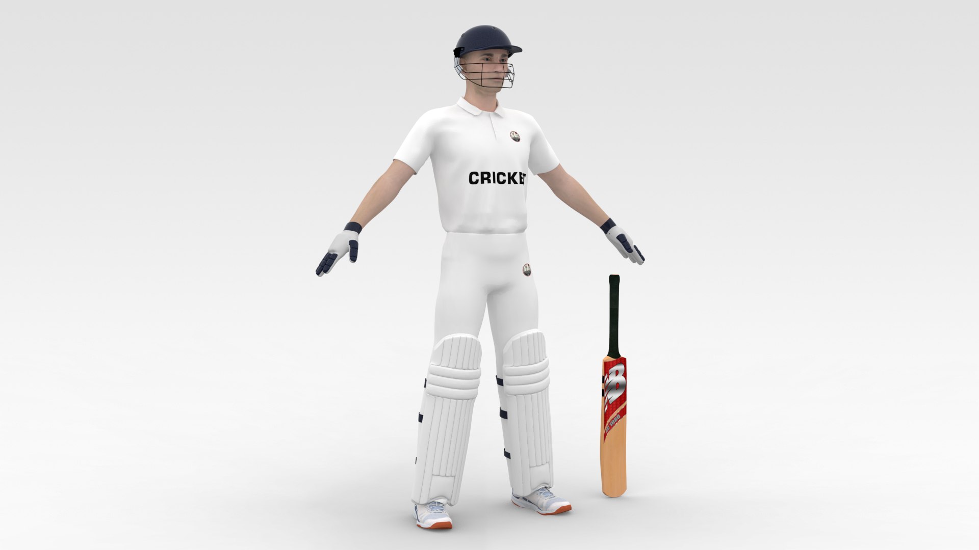 Cricket Batsman V2 Model - TurboSquid 1830414
