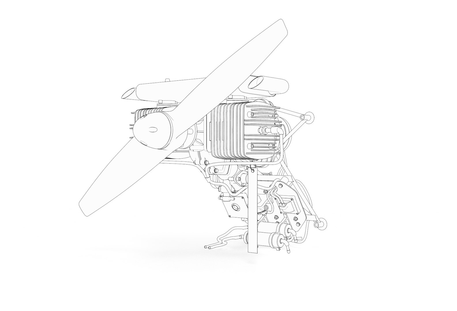 3D Drone Aircraft Engine Model - TurboSquid 2011118