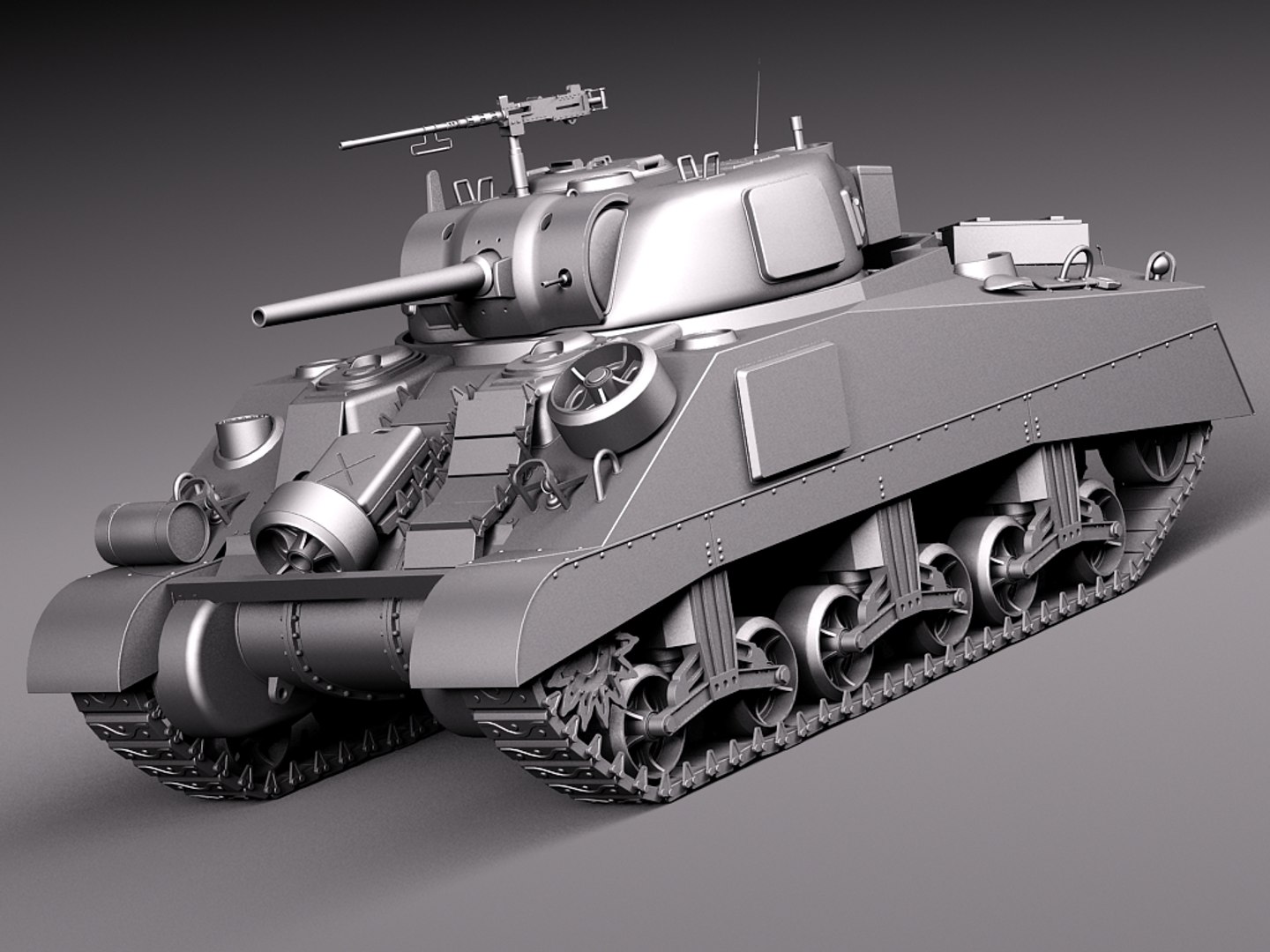 3d Model Tank Equipment M4