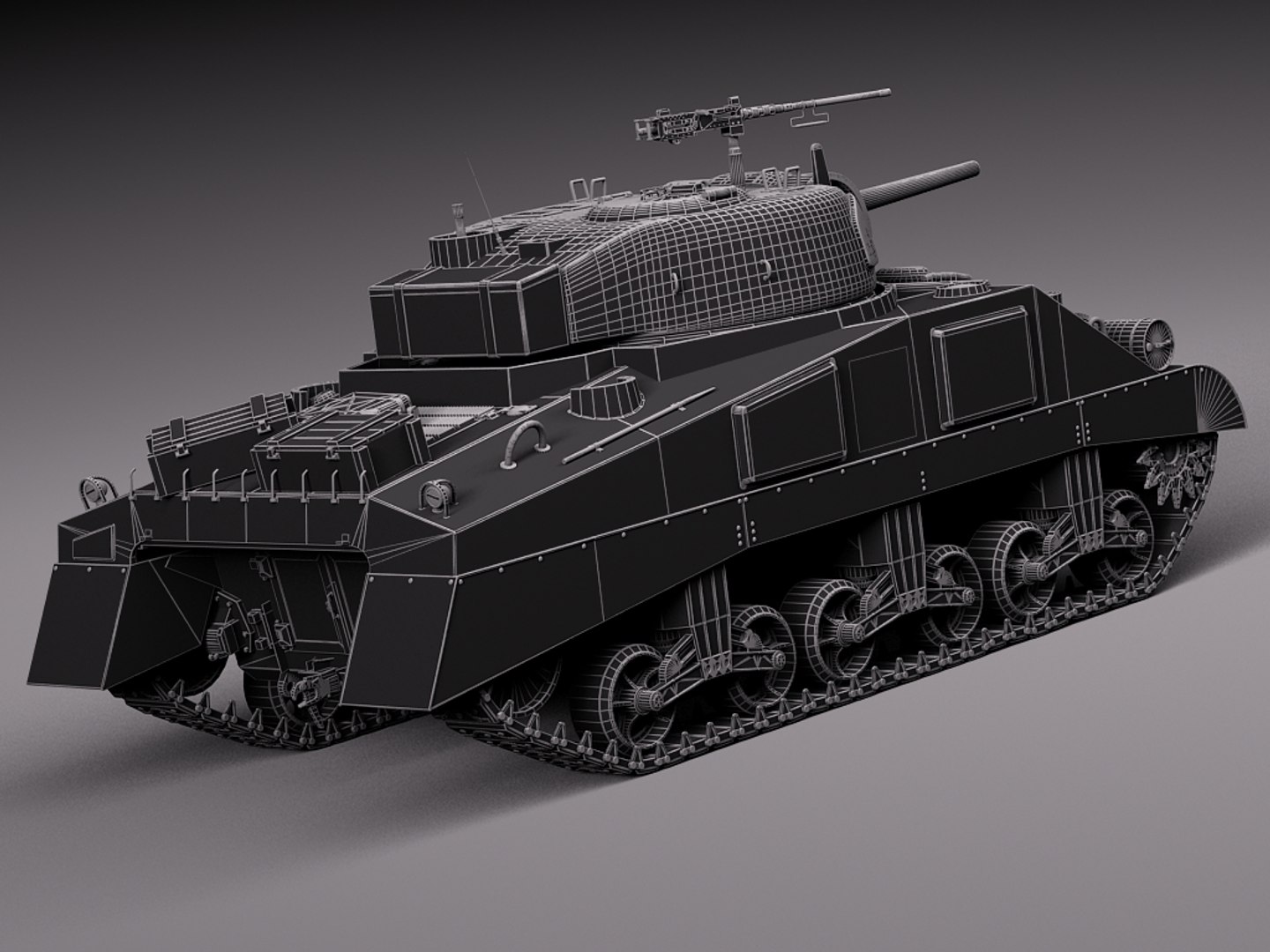 3d Model Tank Equipment M4