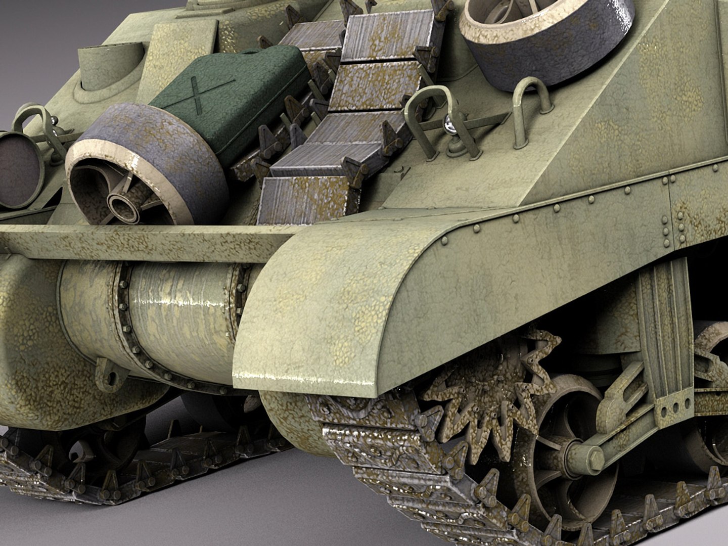 3d Model Tank Equipment M4