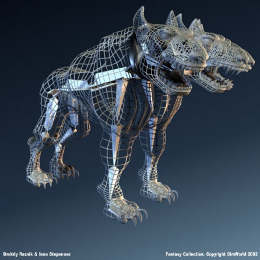 3d Model Fantasy Character Cerber Hellhound
