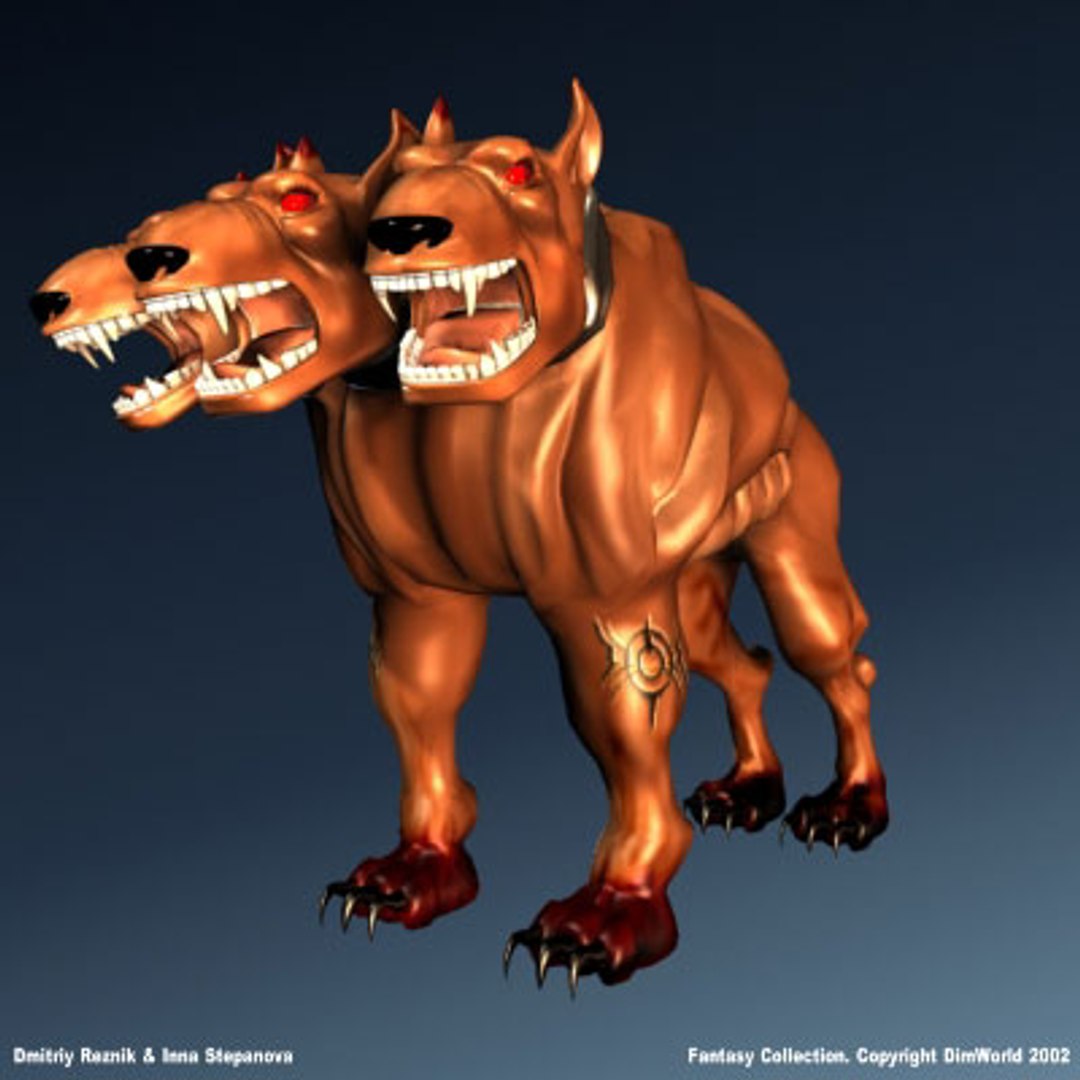 3d Model Fantasy Character Cerber Hellhound