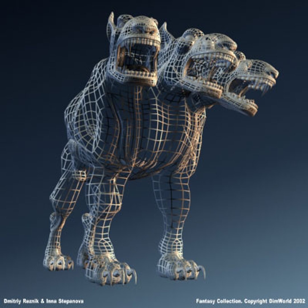 3d Model Fantasy Character Cerber Hellhound