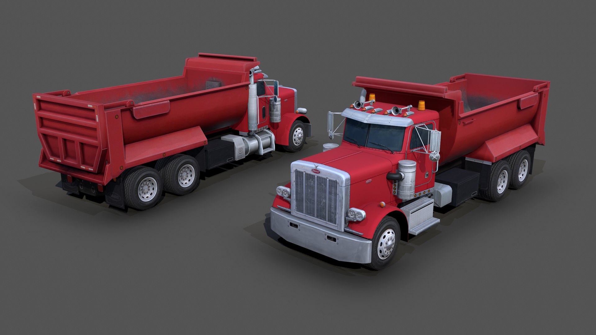 3D Peterbilt 359 1972 Dump Truck S08 - TurboSquid 2089905