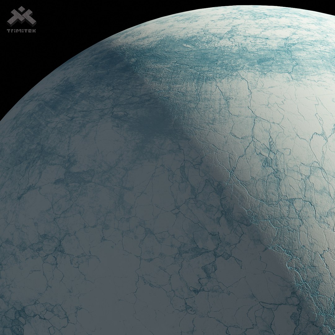 3D Icy Moon 04 - 8k PBR - Metal And Gloss Versions Model - TurboSquid 2179748