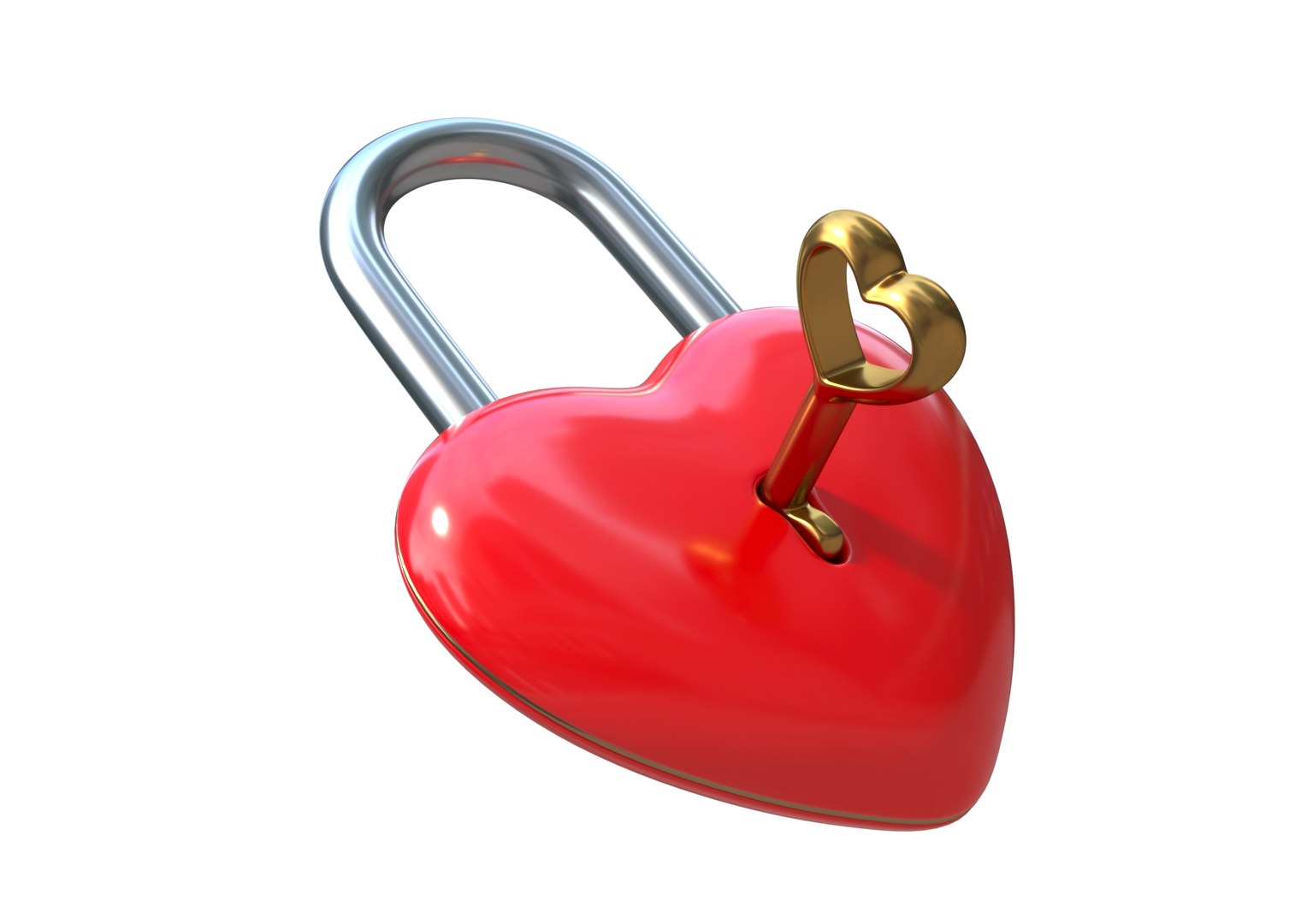 3D Heart Lock Model - TurboSquid 1850835
