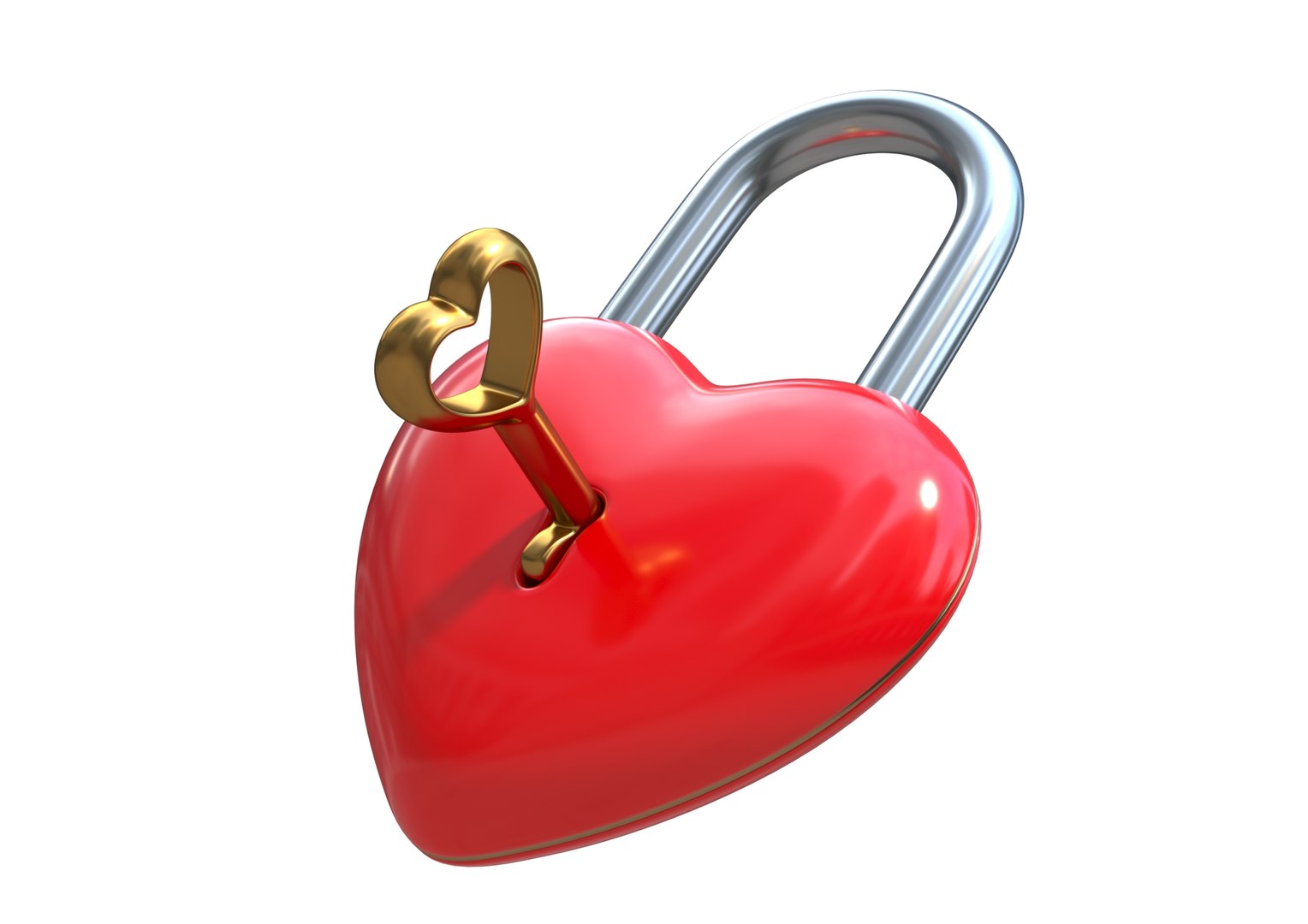 3D Heart Lock Model - TurboSquid 1850835
